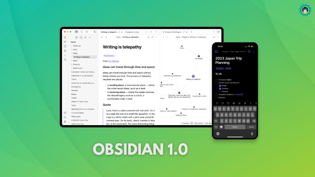Notion like Markdown Note Taking App Obsidian Is Out Of Beta
