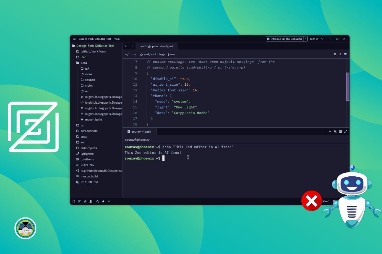 Irony? AI-focused Open Source Code Editor Zed Lets You Disable All AI Features