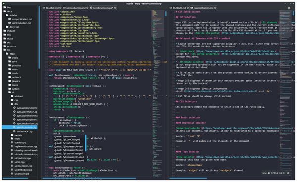 Meet Ecode An Upcoming Modern Lightweight Code Editor With A Brand New Gui Framework